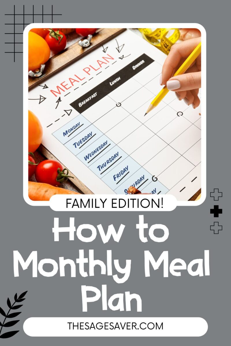 How to Make a Monthly Family Meal Plan - The Sage Saver